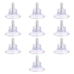 KINMAD 10 Pcs M6x13mm Rubber Strong Suction Cup Screw with Sucker Hanger Pads Diameter 35mm for Glass Table Tops