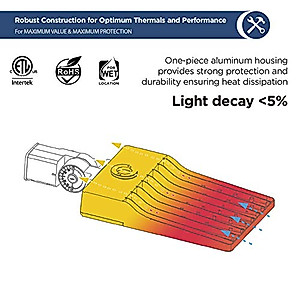 300W LED Parking Lot Light, 42,000LM 5000K ETL Certified 0-10V Dimmable LED Shoebox Light, with Dusk to Dawn Photocell, Slip Fitter, LED Street Light for Commercial Street Area, Parking Area(Brown)