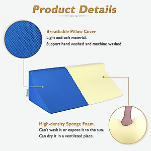 Mistuki Wedge Pillow for Sleeping Side Sleeper Body Positioners Bed Foam Wedges After Surgery Leg Elevation Incline Bolster 30 Degree Medical Triangle Positioning Pillow for Elderly Pregnancy