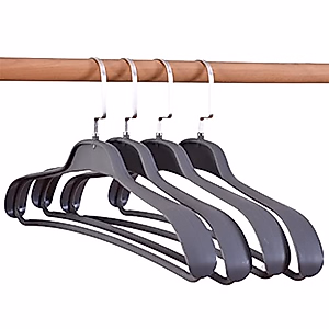 WALNUT 5 Men's and Women's Suit Hangers Extra Wide Minimalist Clothes Hangers for Home Use (Color : Black, Size : 39 * 23 * 3.2cm)