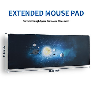 Full Desk Mat, Mouse Pad Keyboard Pad Desktop Accessories Home School College Decor Supplies Pretty Mousepad Big Computer Office Essentials Women Boys XL