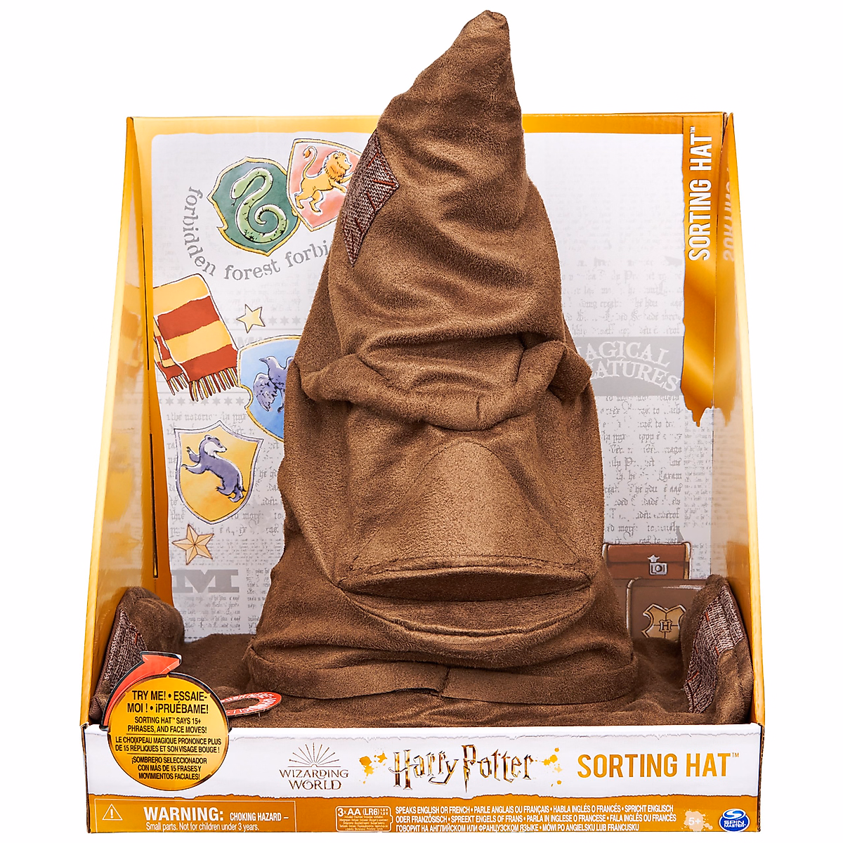 Wizarding World Harry Potter, Talking Sorting Hat with 15 Phrases for Pretend Play, Kids Toys for Ages 5 and up