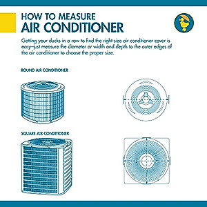 Duck Covers Ultimate Waterproof 32 Inch Square Air Conditioner Cover, Air Conditioner Covers for Outside Units