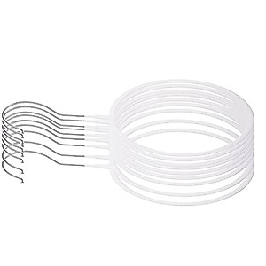 Cabilock 24pcs Circle Shawls Organizing Steel and for Organizer Hanger Wardrobe Belt Bathroom Save Neckties, Saver Pashminas Scarves, Clothes White Non Rack Scarf Clo Accessories