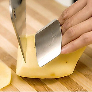 ORYOUGO 2 Pack Finger Hand Protector,Stainless Steel Finger Guard Protector Avoid Hurting When Slicing and Dicing,Kitchen Utensils Accessories and Gadgets