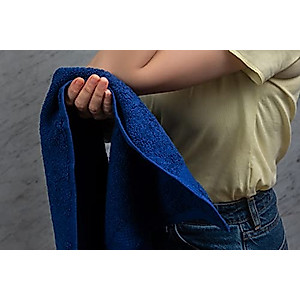 AKTI Premium Hand Towels for Bathroom,16x30 inches, 550 GSM, 6 Piece Set Cotton Towel, Soft & Fluffy, Extra Absorbent, Quick Dry Towels for Body – Navy Hand Towels for Daily Use