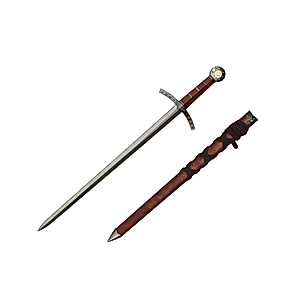 Wuu Jau Co H-26035WD Crusader Knights of Templar Short Medieval Cosplay Sword Dagger, 23", Black