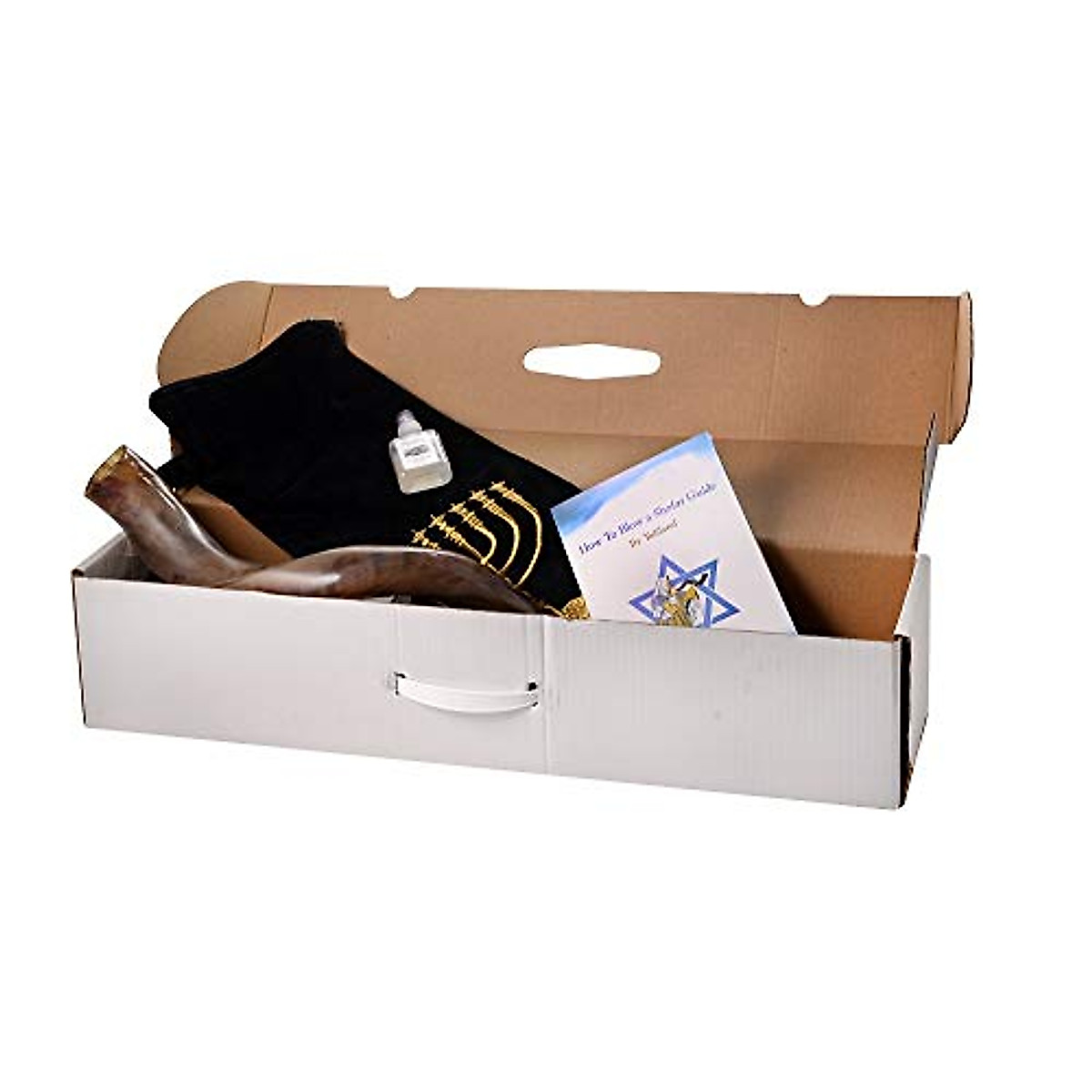 Shofar from Israel Set Full Polished Kudu Horn Yemenite + Bag + Spray + Guide + Carrying Box Case (28"-30")