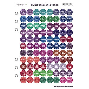 Young Living Essential Oil Labels Bottle Cap Stickers for YL EO Bottles 7 Sheets 616 Lid Stickers for Aromatherapy Containers YoungLiving Lid Stickers by Got Oil Supplies