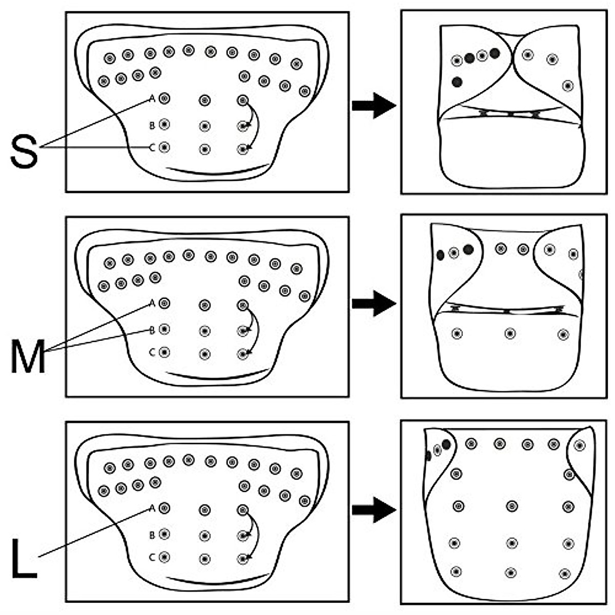 Lilbit Diaper Baby Cloth Diapers 6 PCS + 6 Inserts Adjustable Washable and Reusable Pocket Diapers for Baby (Sets 7)