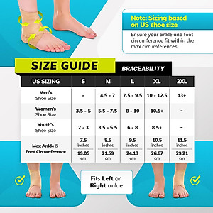 BraceAbility Elastic Ankle Support Brace - Youth Slip on Foot and Ankle Compression Sleeve for Gymnastics, Dance, Kids, Sports, Running, and Sprained Ankle Swelling for Boys and Girls (S)