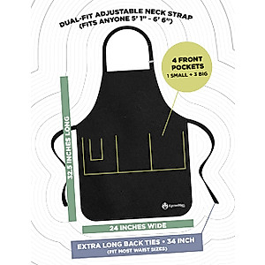 ApronMen, Funny Baking Apron Stressed Is Just Desserts Spelled Backwards - Adjustable Straps - One Size Fits All Grilling Apron With Pockets - Cotton Kitchen Cooking Chef Apron