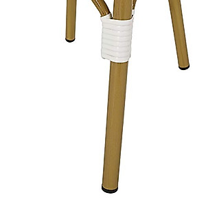 Christopher Knight Home Anastasia Outdoor French Bistro Chair (Set of 4), Blue + White + Bamboo Print Finish