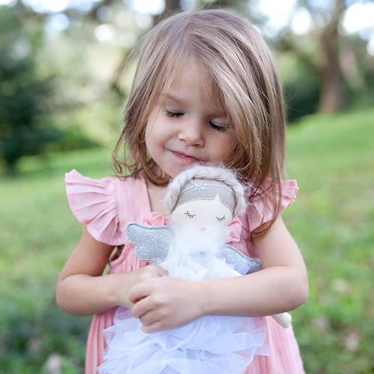 Mon Ami Angel Stuffed Doll - 15", Silver, Soft Elegant Plush Doll for Little Girls, Use as Toy or Room Decor, Great Gift for Kids of All Ages