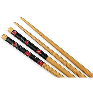 Naruto Shippuden Akatsuki Wooden chopsticks | Naruto Chopstick Set Of 2 | Anime Stuff | Kitchen Deco | Anime Wood Chopsticks | Official Licensed By Just Funky
