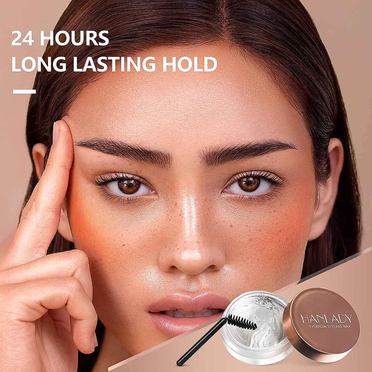 Eyebrow Wax, Eye Brow Gel Clear for Lamination Effect, Waterproof Eyebrow Styling Wax, Soap Brows Lift & Freeze Without Residue (Clear)