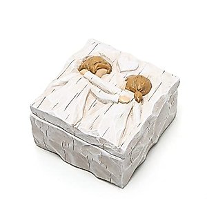 Hodao Friendship jewelry Keepsake Box Sculpted Hand-Painted Keepsake Box Anniversary, Housewarming Gifts Jewelry Box Key, Jewelry home decorative box decorative boxes for home décor Friendship gifts