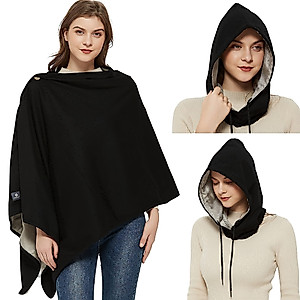 Radia Smart EMF Poncho and Hood Bundle, 5G Anti-Radiation, RF Shielding, Black