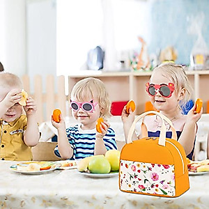 CAMTOP School Backpacks for Teen Girls Lightweight Elementary Middle School Backpack 3 In 1 Bookbags Set(Yellow-Flower)