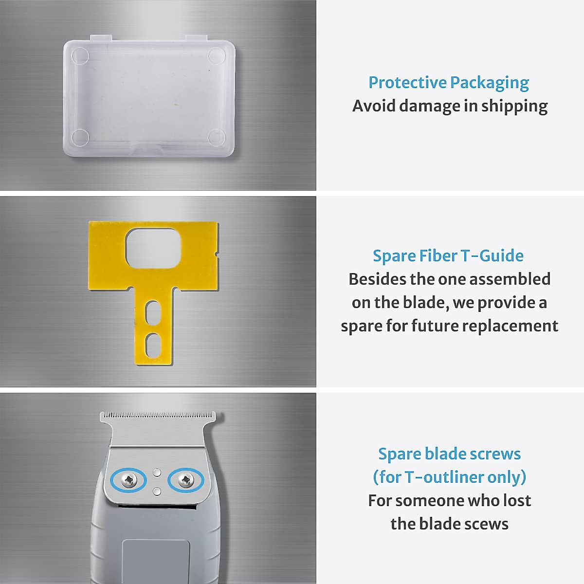 2 Pack T Outliner Blades fits for Andis T Outliner, G, GO, GTO, GTX, Headliner LS2, LS3 Replacement