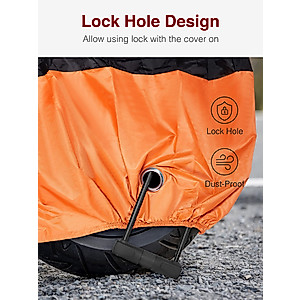 Puroma Motorcycle Cover, 105'' XXX-Large Heavy Duty Motorcycle Cover Waterproof Outdoor Indoor Scooter Shelter Protection with 4 Reflective Strips for Harley Davidson, Honda, Suzuki, Kawasaki, Yamaha