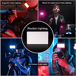 Pixel Liber RGB Video Light,Support Magnetic Attraction and App,Full Color,2500K-8500K, Mini LED Aluminum Alloy Body Portable Pocket Video Light for Tiktok, Video Conference, Photography，YouTube.