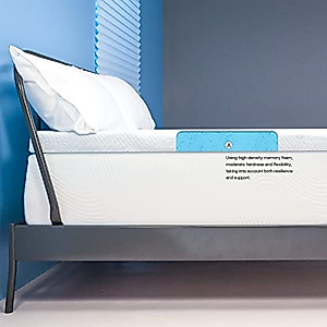 subrtex 3 Inch Queen Gel Infused Memory Foam Mattress Topper with Removable Bamboo Cover, Ventilated Cooling Pad for Pain Relief, Certified by CertiPUR-US, Oeko-TEX