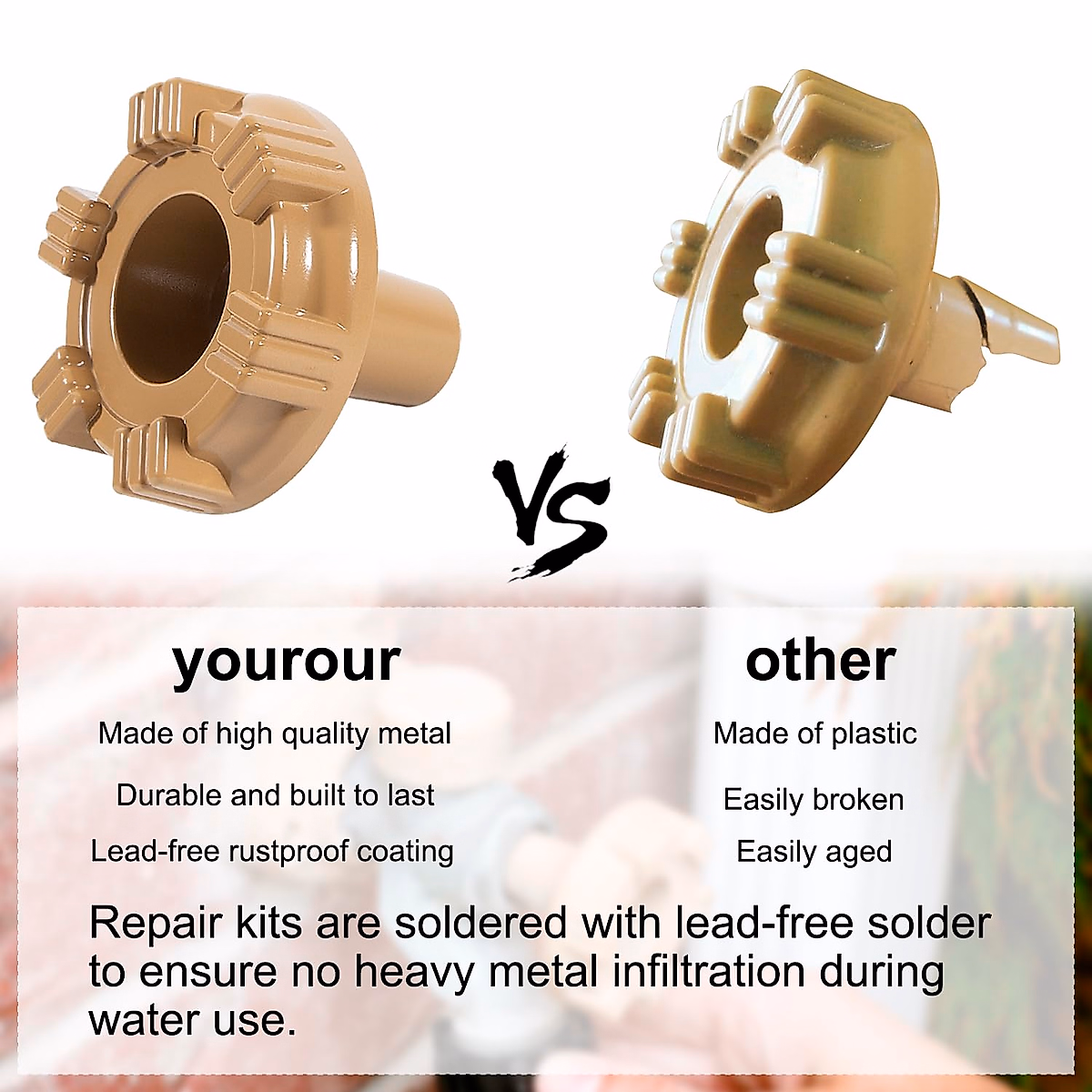 yourour RK-17MH Repair Kit Metal Handle,Outside Faucet,Compatible with Woodford Model 17