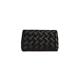 Loeffler Randall Women's Woven Puff Clutch, Black, One Size