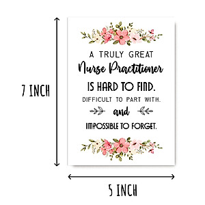 EruditeGifts A Truly Great Nurse Practitioner Is Hard To Find Card - Nurse Practitioner Thank You Card - Funny Appreciation Card