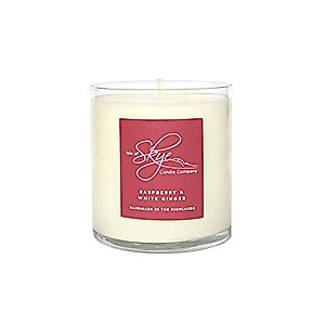 Isle of Skye Candle Company Raspberry and White Ginger Scottish Range Boxed Candle, White by Isle of Skye Candle Company
