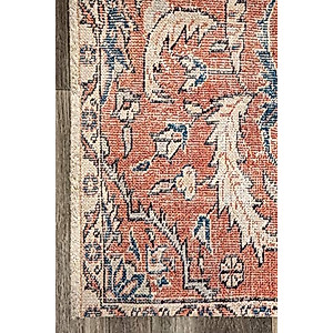 nuLOOM Rosalia Floral Persian Area Rug, 7' 10" x 10', Rust