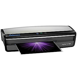 Fellowes Jupiter 2 125 Laminator with 10 Pouches, 12.5 Inch (5734101), Black & Grey and Thermal Laminating Pouches, 3mil Letter Size Sheets, 9 x 11.5, 200 Pack, Clear (5743401)