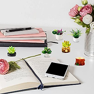 16Pcs Miniature House Plants Accessories Mini Potted Plants Bonsai Plant for Mini Garden Fake Greenery Decoration Boys Girls