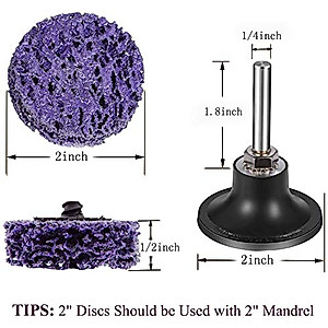 Mixiflor 21 Pcs 2" Quick Change Easy Strip Discs, Paint Stripping Wheel for Drill,Die Grinder Attachments for Strips Paint