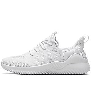 Womens Fashion Walking Sneakers Trainers Running Tennis Ladies Shoes Sports Jogging Gym Breathable Soft Sole Work Shoes White