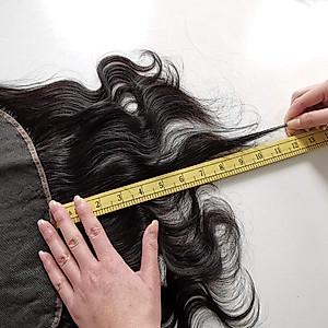 13 x 4 Lace Frontal Closure Body Wave Frontal 13 x 4 HD Transparent Lace Frontals With Bangs Baby Hair 100% Remy Human Hair 150% Density Natural Color (Natural Color, 10 Inch)