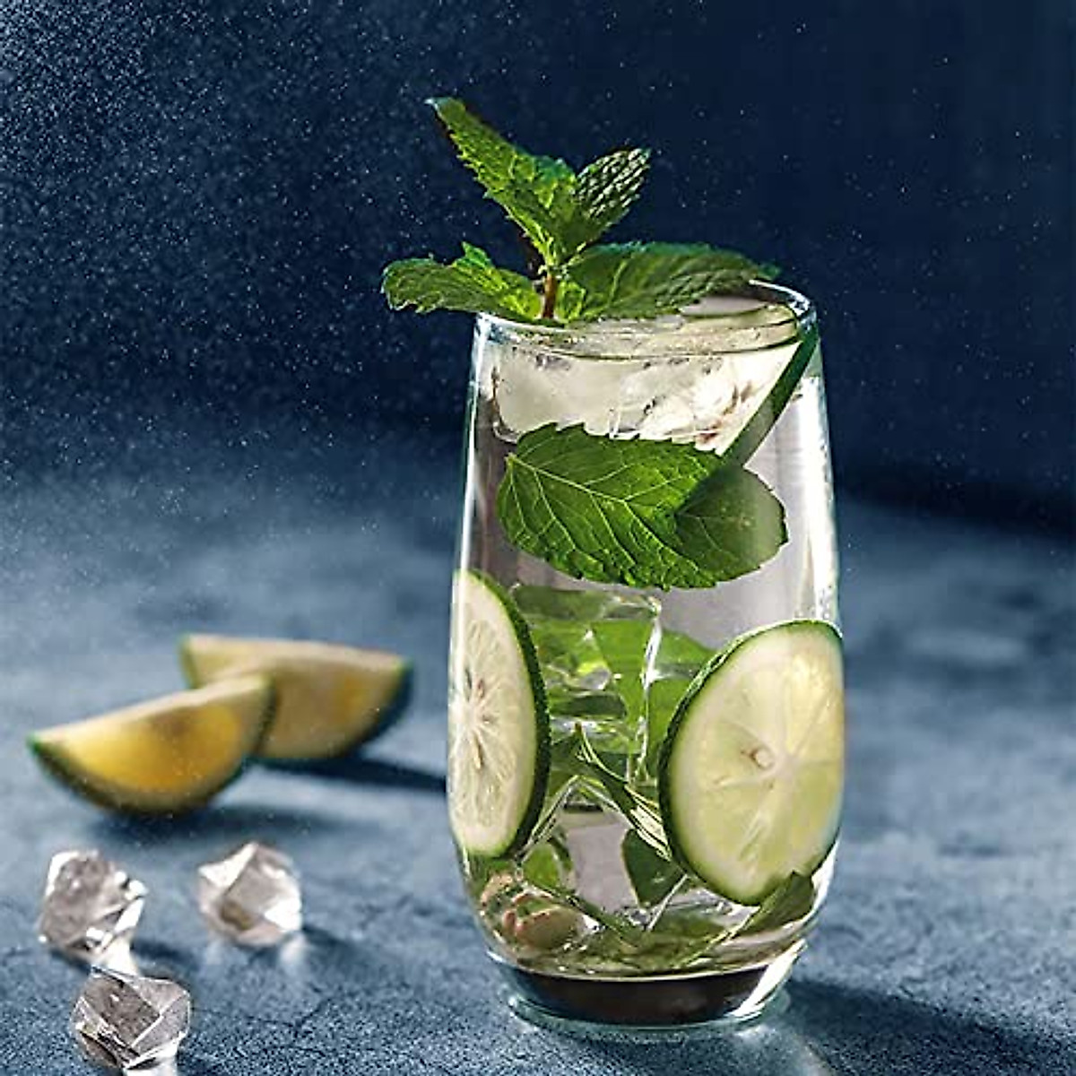 Claplante 12 Pcs Crystal Highball Glasses, 15 oz Drinking Glasses, Tall Glass Sets, Water Glasses, Mojito Glass Cups, Bar Glassware, and Mixed Drink Cocktail Glass Set, Collins Glass Tumblers