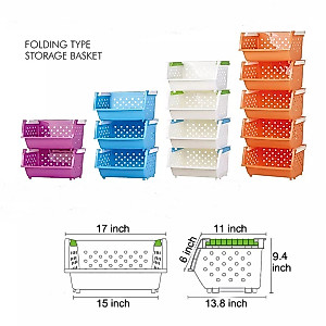 MAGDESIGNER Toys Chest Large Baskets Storage Bins Organizer with Wheels For Kids Can Move EverywhereNatural/Primary (Primary Collection)(6 White)