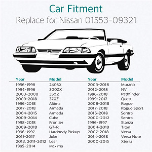 Lantee 50 Pcs Universal Fender Push Type Retainer Clips Fit for Nissan & Infiniti 01553-09321, 01553-2DR9A, Fit for Chrysler & Dodge MR328954