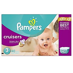 Pampers Size 3 Cruisers Diapers, 140 Count