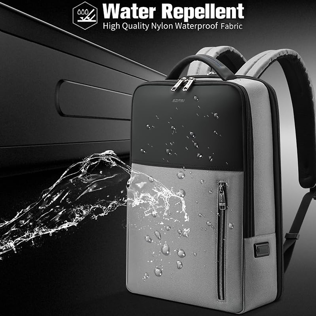 BOPAI Slim 15.6 Inch Laptop Backpack Men Business Anti Theft Backpack