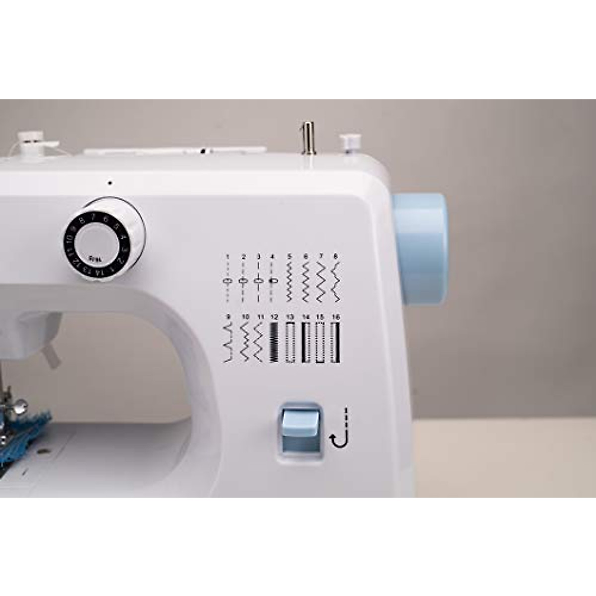 Michley Professional Desktop Sewing Machine SS-700+, 16 Built-in Stitch Patterns, 13.5-inches by 5.8-inches by 11.5-inches, White