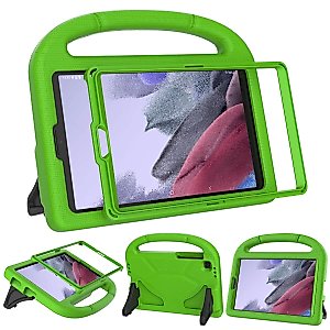 MOXOTEK Samsung Galaxy Tab A7 Lite 8.7" Tablet Case for Kids, Galaxy Tab A7 Lite Case with Screen Protector, Handle Stand Protective Case for Samsung Tab A7 8.7 inch 2021(SM-T220/T225/T227), Green