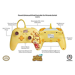PowerA Enhanced Wired Controller for Nintendo Switch - Animal Crossing: Isabelle