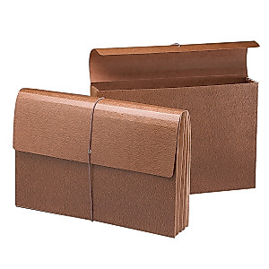 Smead Classic Expanding File Wallet with Flap and Cord Closure, 3-1/2" Expansion, Legal Size, Redrope, 10 per Box (71356)