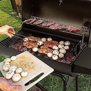 Royal Gourmet CC1830 30 Barrel Charcoal Grill with Side Table, 627 Square Inches, Outdoor Backyard, Patio and Parties, Black