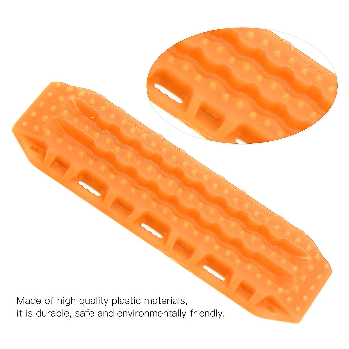 Dilwe 2pcs RC Sand Ladder, RC Plastic Recovery Ramps Board Compatible with 1/24 1/18 RC Car(Orange)