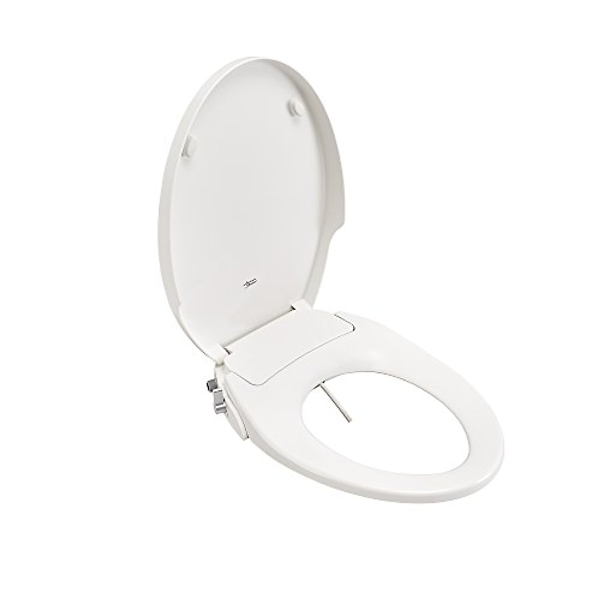 Kohler 5724-0 Puretide Toilet seat, Elongated, White & American Standard 5900A05G.020 Aqua Wash Non-Electric Bidet Seat for Elongated Toilets, 14.9 in Wide x 3.6 in Tall x 21.1 in Deep, White