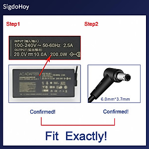 200W Zephyrus Charger ADP-200JB D for ASUS ROG Zephyrus G15, ROG Strix G15 G17, ASUS TUF A15 A17 F15 F17 Gaming Laptop Power AC Adapter Supply Cord